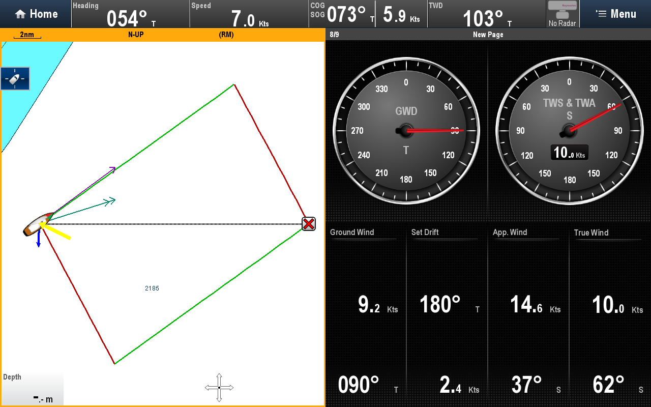 Apparent Wind, True Wind and Ground Wind, and data required to ...