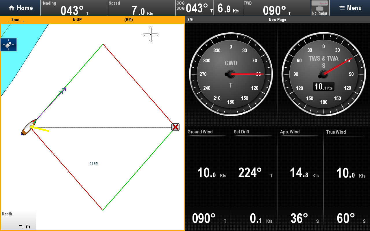Apparent Wind, True Wind and Ground Wind, and data required to ...